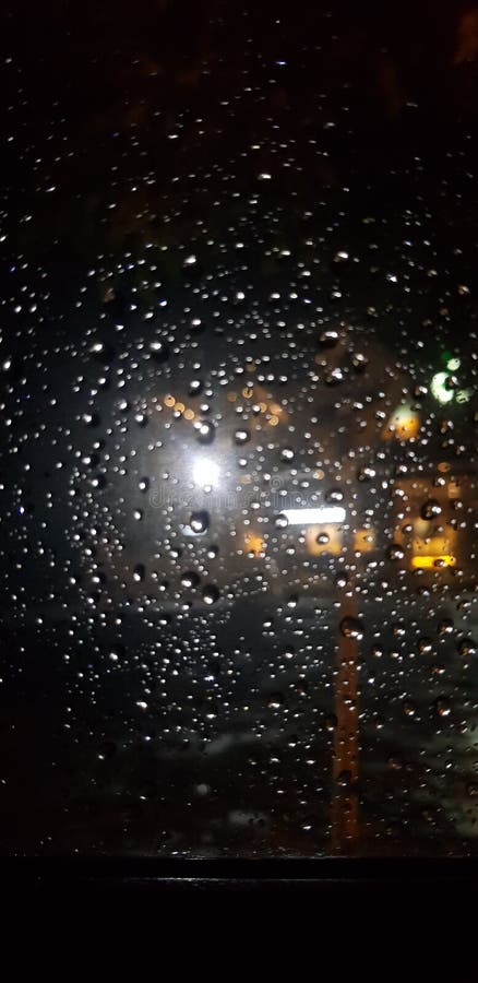 After Rain in the Car at Gloomy Night Stock Photo - Image of night ...