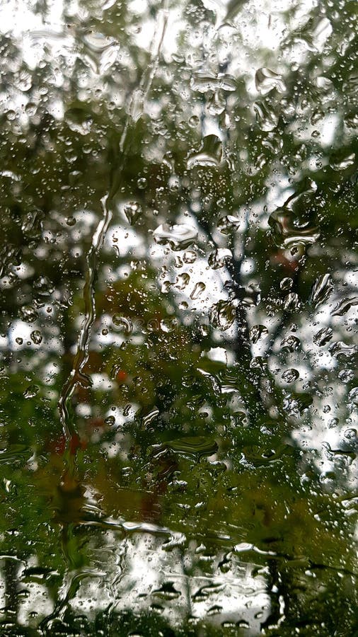 Rain Drop on Car Window in Rainy Day in Dark Tone Stock Photo - Image ...