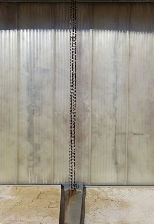 Rain Chain Drainage System on the Wall Stock Image - Image of ...