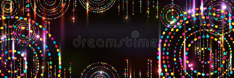 Rain Circle Drop Effect Bright RGB Banner Stock Vector - Illustration ...