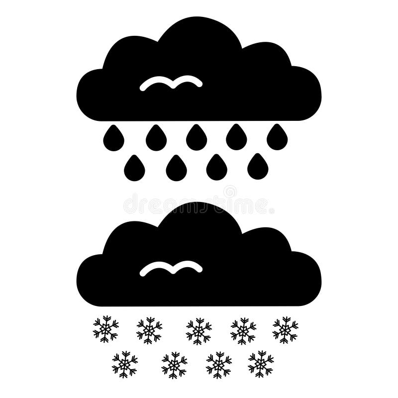 Set of Black Weather Icons stock vector. Illustration of rainbow ...
