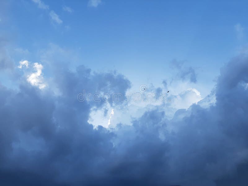 Rain Cloud on Blue Sky before Raining Like Big Smoke before Rain ...
