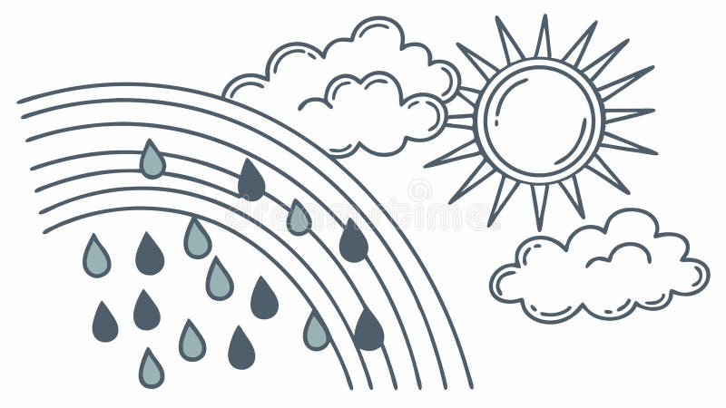 Rain Cloud and Rain Drops Weather Illustration, Vector Design ...