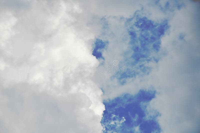 Rain Cloud Floating and Covering Bright Sky Stock Photo - Image of dull ...