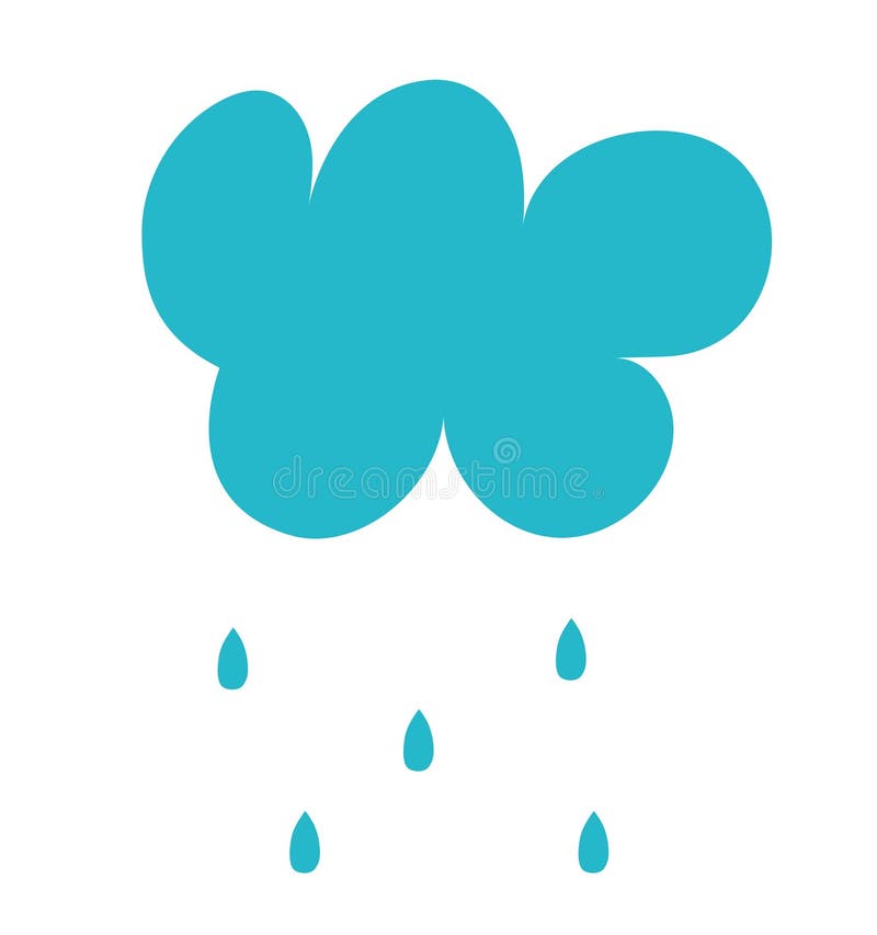 Rain cloud hand drawn stock illustration. Illustration of hand - 346803144
