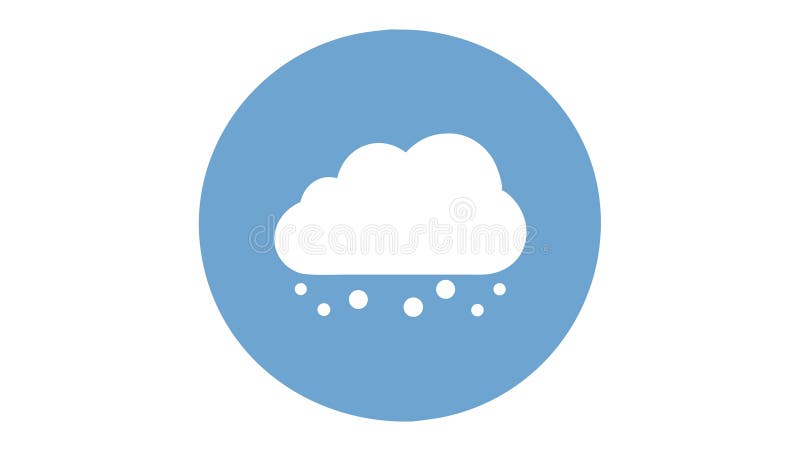 Rain Cloud Icon in Flat Design with Droplets, Vector Design Generative ...
