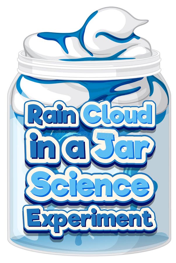 Rain Cloud in a Jar Science Experiment Stock Vector - Illustration of ...