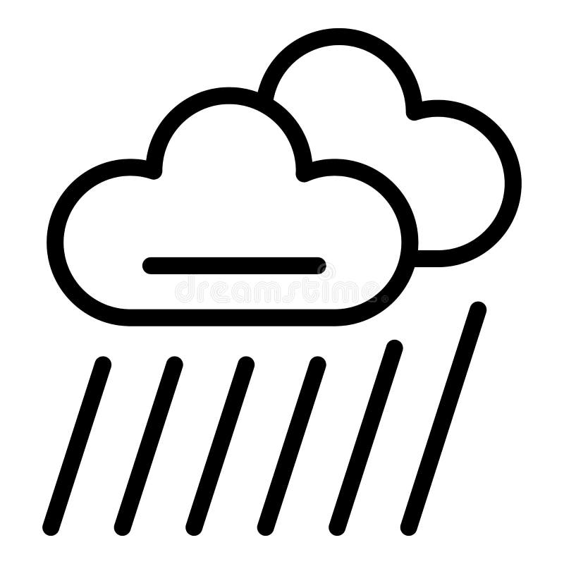 Rain Cloud Learn Icon Outline Vector. School Education Stock Vector ...