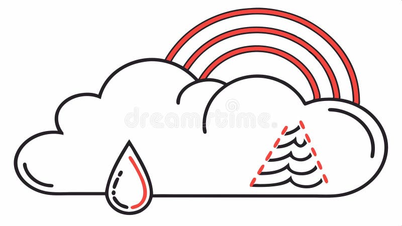 Rain Cloud and Rainbow, Representing Weather, Hope after Rain, and ...