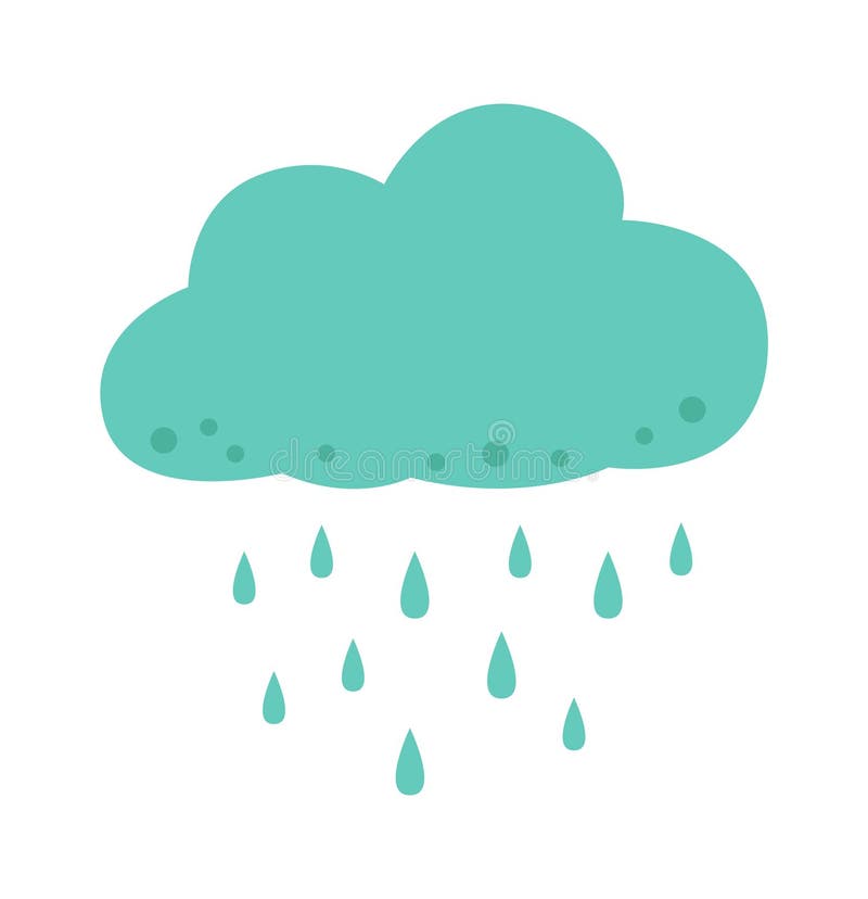 Rain Cloud with Raindrop Weather Stock Vector - Illustration of ...
