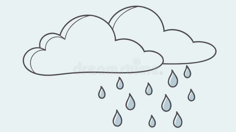 Rain Cloud Simple Icon, Weather Elements Vector Art, Vector Design ...