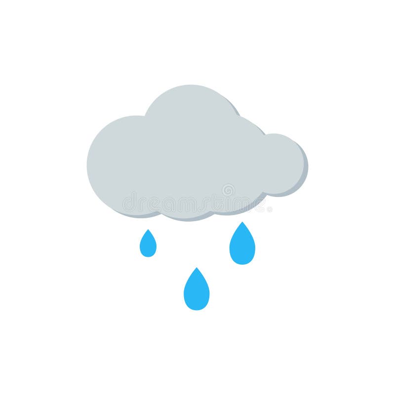 Rain with Cloud Vector Graphic Design Illustration Stock Vector ...