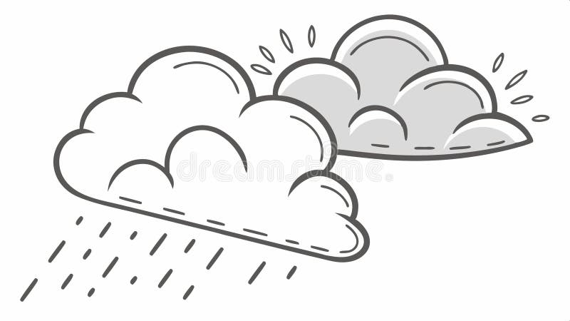 Rain Cloud Vector. Weather and Storm Illustration Element for Forecasts ...