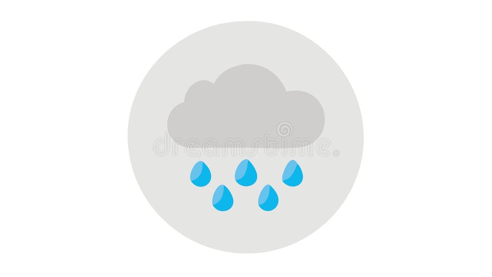 Rain Cloud Weather Icon for Forecasts and Precipitation, Vector Design ...