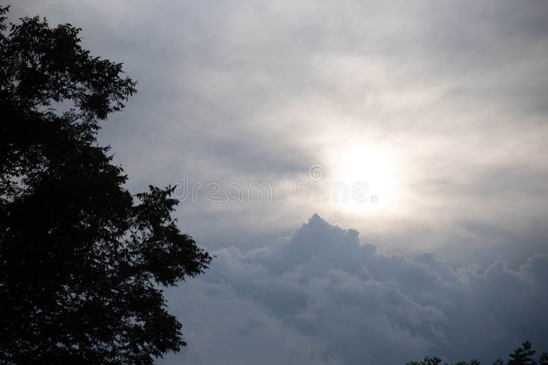 Rain Clouds Contrasting with the Sun at the End of the Day Stock Image ...