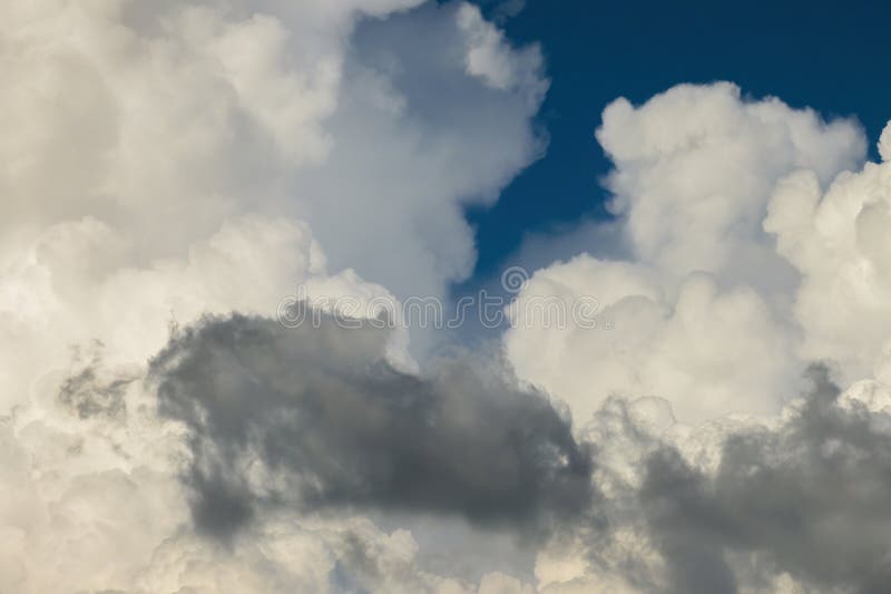 Rain Clouds Forming on Blue Florida Sky. Colorful Summer Skyscape Stock ...