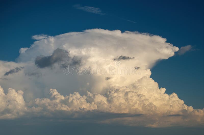 Rain Clouds Forming on Blue Florida Sky. Colorful Summer Skyscape Stock ...