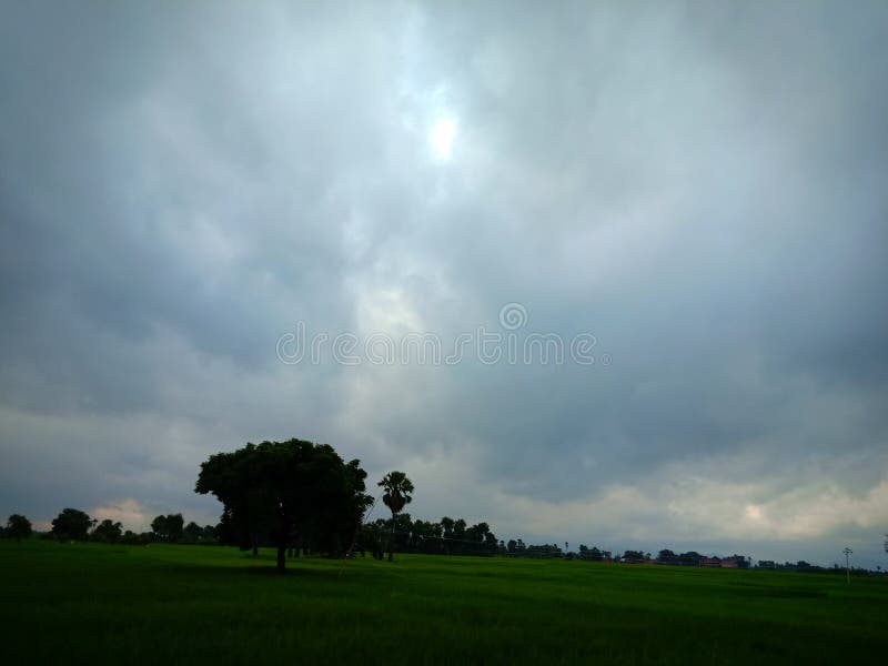 Rain Clouds Landscape stock photo. Image of beautiful - 126761224