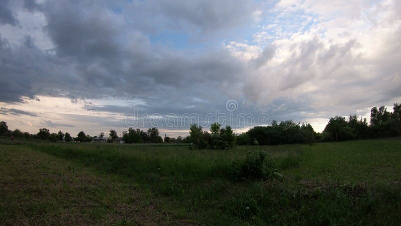 Rain Clouds Move Over the Countryside. Timelapse. Stock Video - Video ...