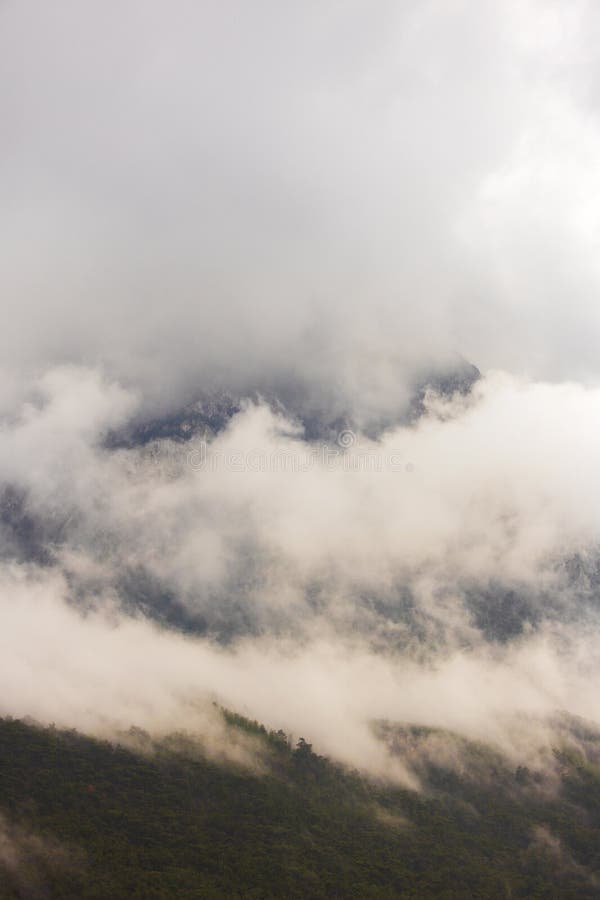Rain Clouds Over the Forest. Mountain Landscape. Turkey Stock Image ...