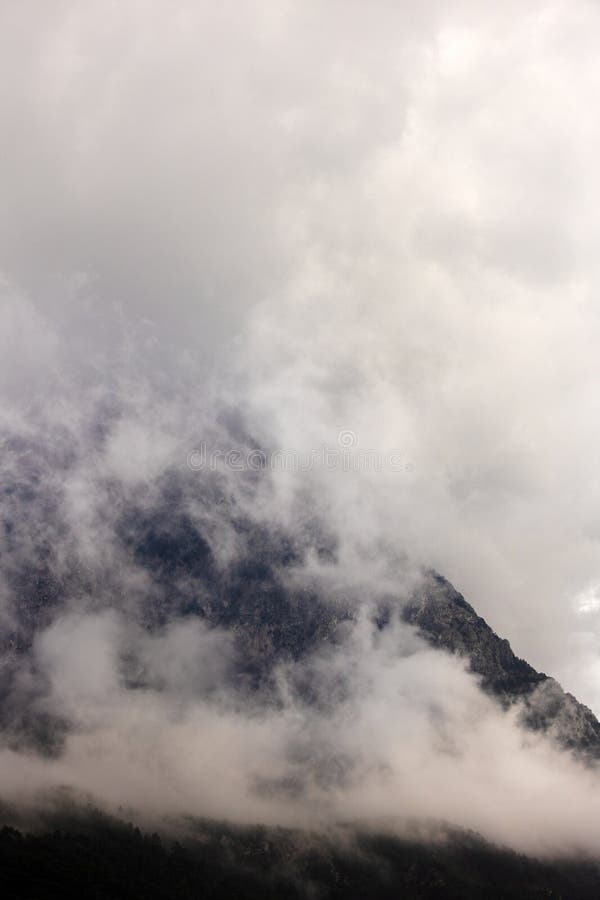 Rain Clouds Over the Mountain. Mountain Landscape. Turkey Stock Photo ...
