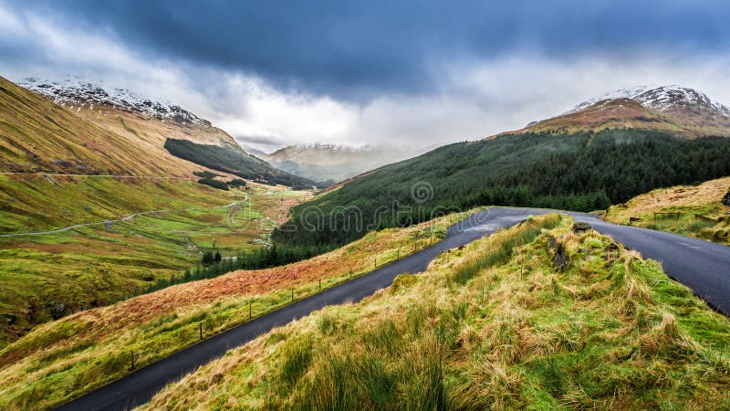 Rain Clouds Over a Mountain Valley Stock Image - Image of outdoor ...