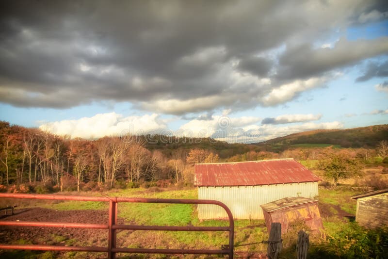Rain Clouds Over an Old Barn Stock Photo - Image of formation, country ...