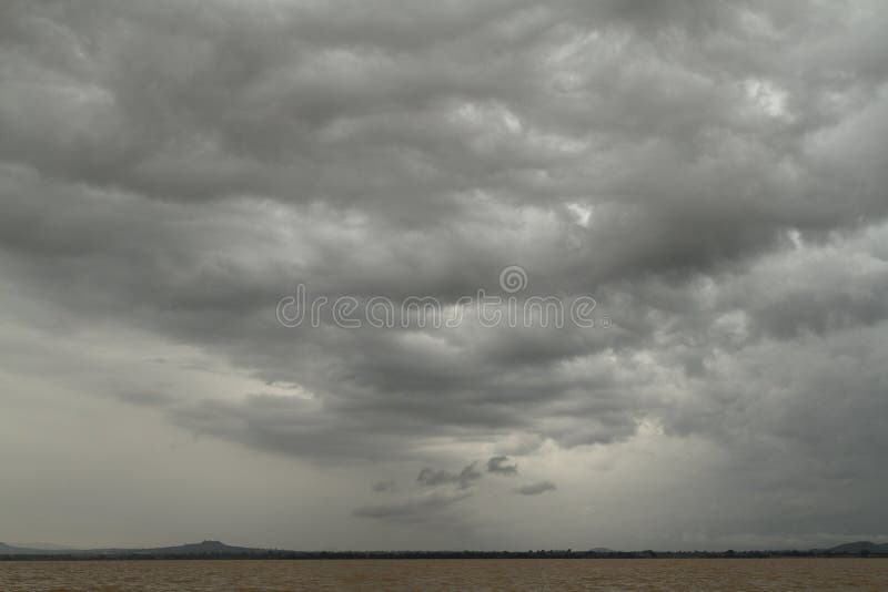 Rain Clouds Over the Tana Lake in Ethiopia Stock Image - Image of rainy ...