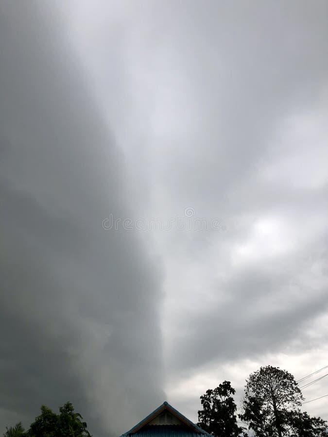 Rain clouds stock image. Image of nature, power, weird - 195541135