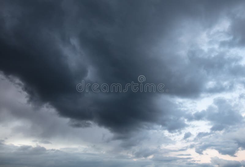 Rain Clouds at Sunset As Background Stock Image - Image of meteorology ...