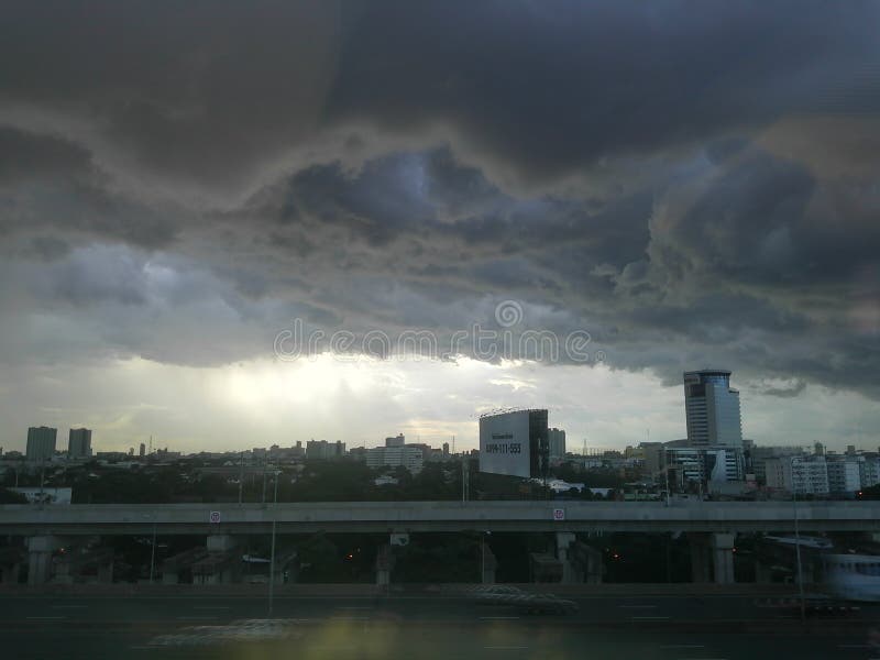 Rain clouds stock image. Image of rain, city, view, clouds - 153944475