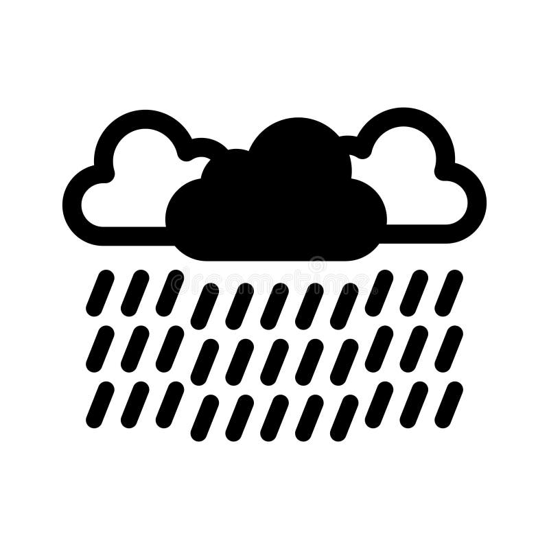 Rain, Clouds, Weather, Raining Fully Editable Vector Icon Stock Vector ...