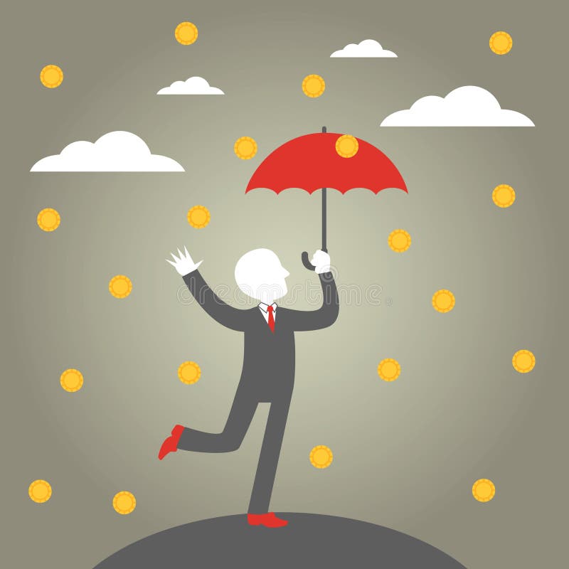 Rain of Coins. Vector Illustration Decorative Design Stock Vector ...