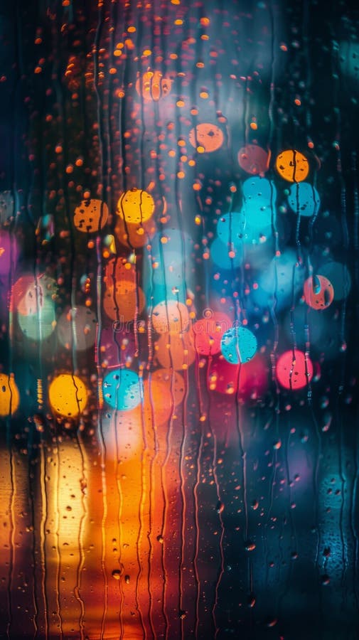 Rain Covered Window Close-Up Stock Photo - Image of climate, streaming ...