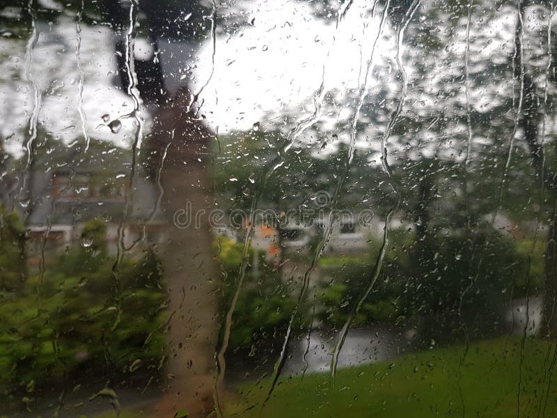 Rain covered window stock photo. Image of window, rain - 75160386