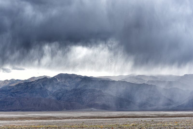 Rain, Death Valley National Park Stock Image - Image of nature ...