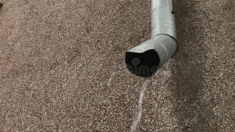 Drainage Rainwater Collector, in a Concrete Pipe Stock Footage - Video ...