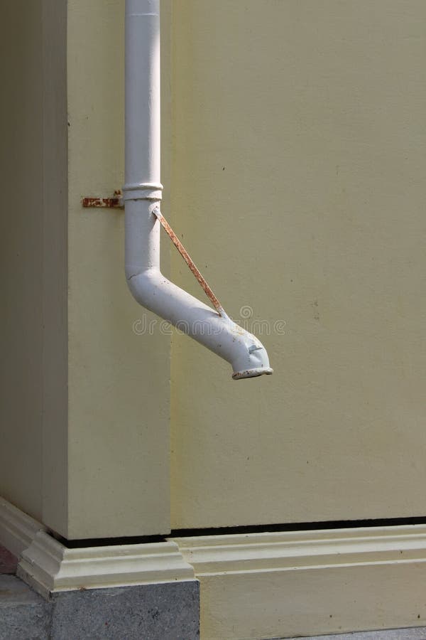 PVC Drain Pipe System on the Gypsum Ceiling Stock Photo - Image of tube ...