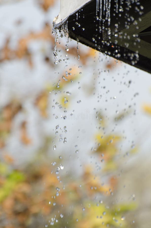 Rain dripping stock image. Image of storm, roof, drop - 34809801