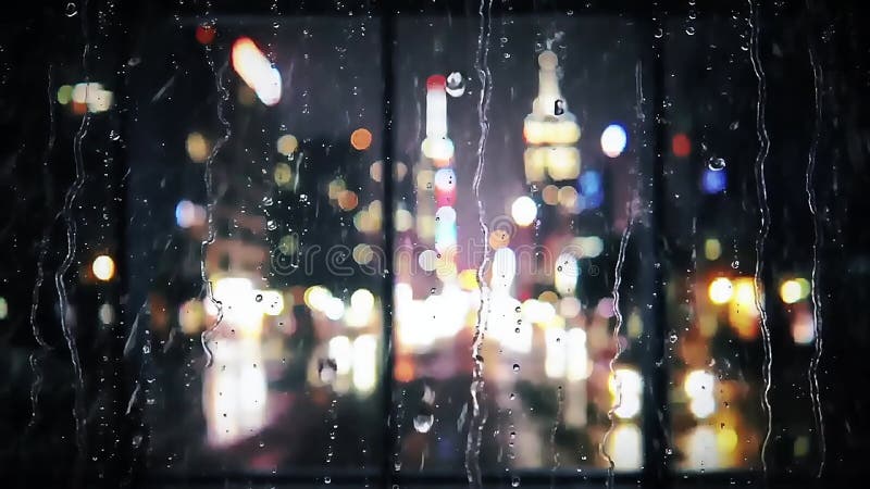 Rain Dripping Down at a Office Window Stock Footage - Video of ...