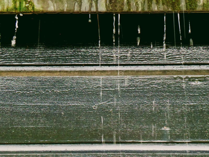 Rain Dripping from Roof stock image. Image of pour, weather - 8232353