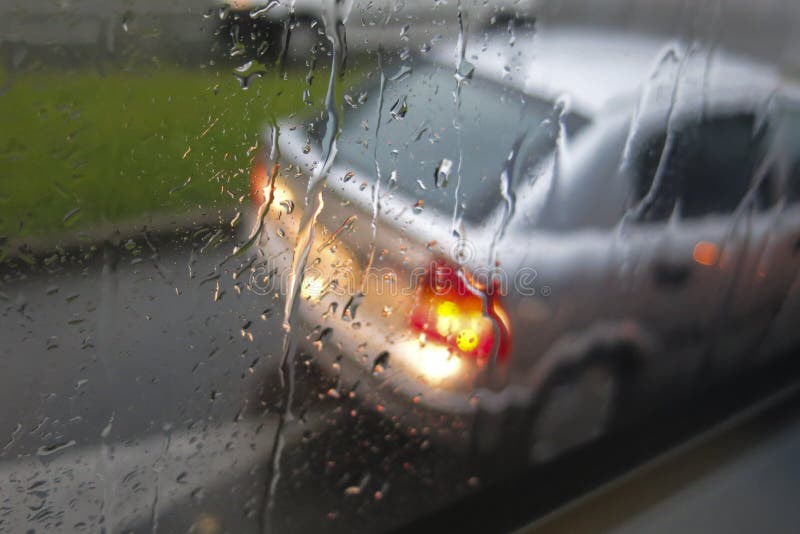 Rain drop and a car stock photo. Image of scattered, refraction - 43106240