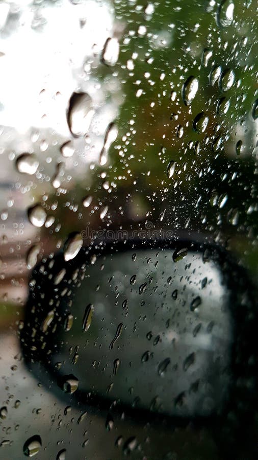 Rain on car window stock image. Image of traffic, drop - 192050645