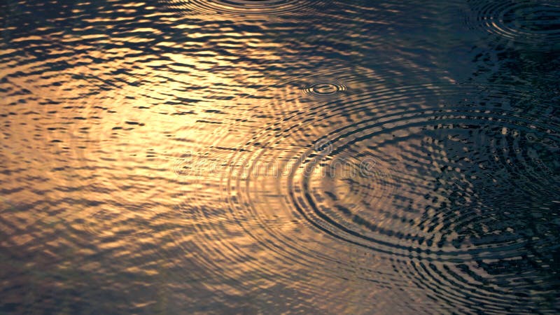 Rain Drop Falling on Swiming Pool. Stock Image - Image of droplet ...