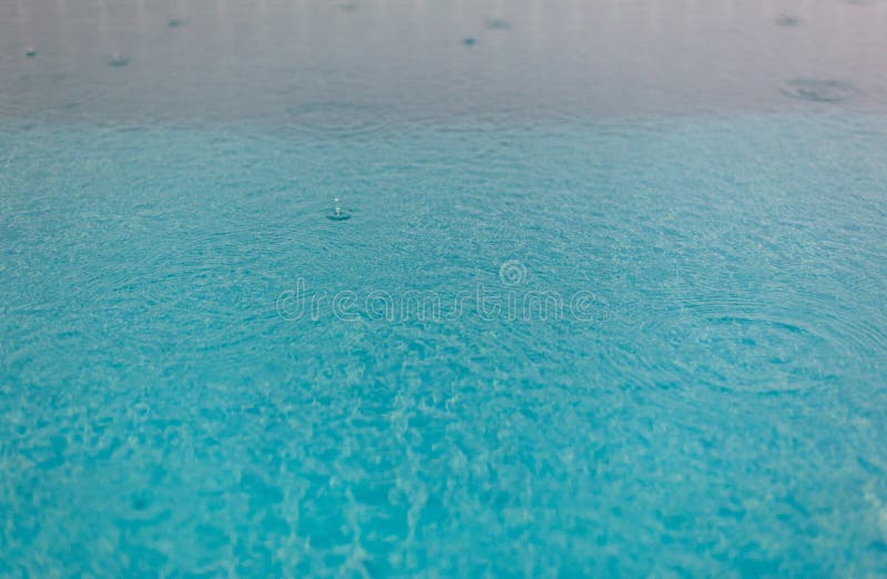 Raindrop in pool. stock photo. Image of shape, rain - 111844404