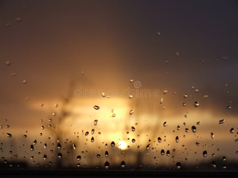 Rain Drop Sunset stock image. Image of irish, evening - 2862687