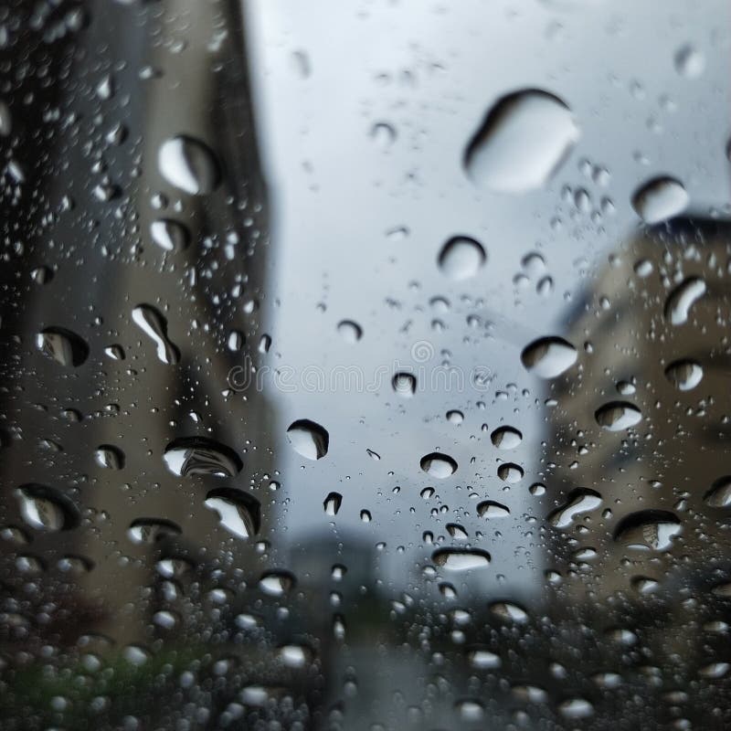 Rain Droped Car Front Glass Stock Photo - Image of front, beautiful ...