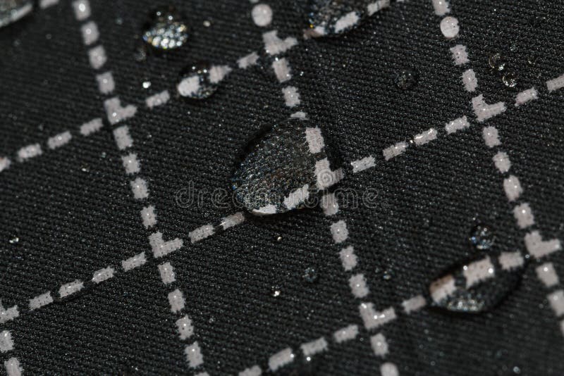 Rain Droplets on a Waterproof Fabric Stock Image - Image of drop, fiber ...