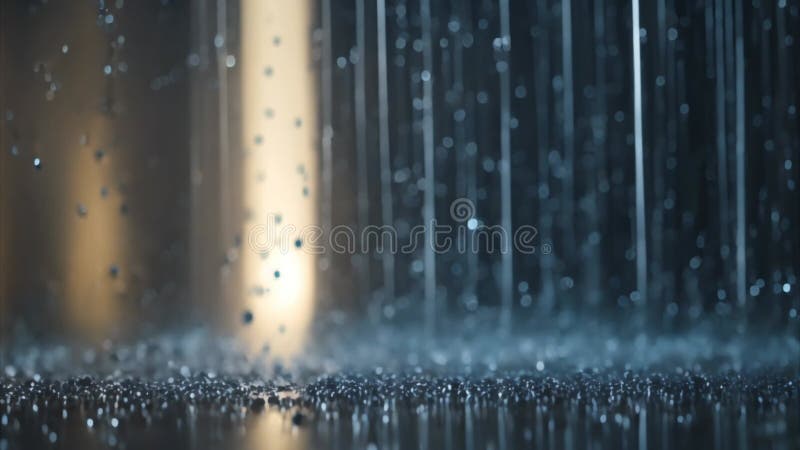 Rain Droplets Falling on a Reflective Surface Stock Footage - Video of ...