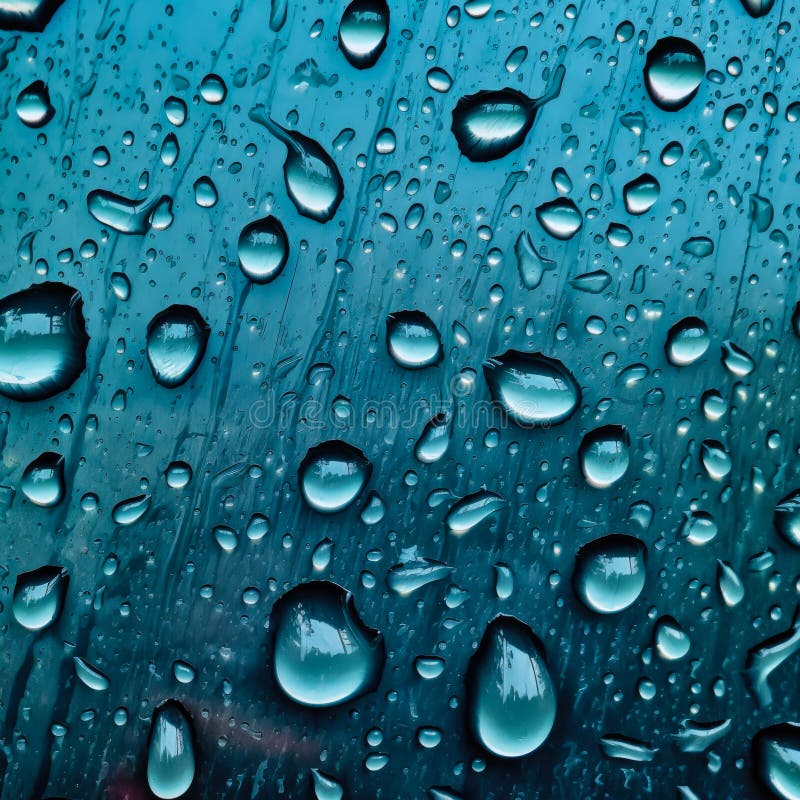 Rain Droplets on a Smooth Surface Texture. Stock Image - Image of ...